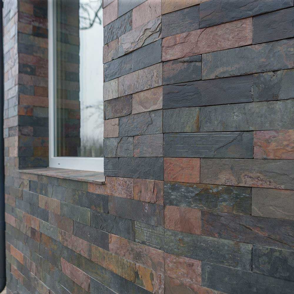 Multicolor Riven Slate cladding natural stone price - PIATRAONLINE.com