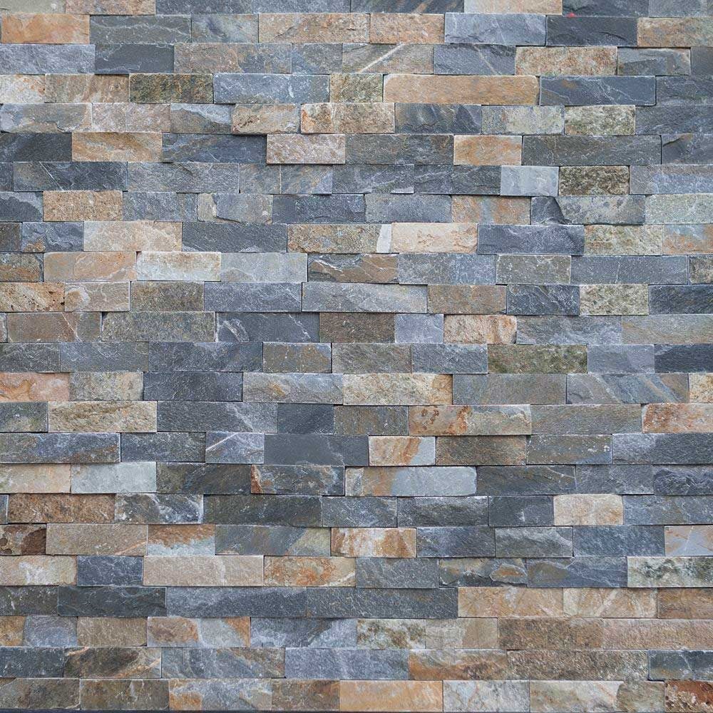 Decorative natural stone AquaBlue Mix Riven Slate, 5 cm x FL ...