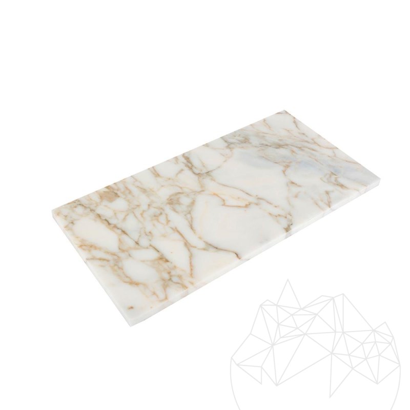 Arabescato Oro Polished Marble 60 x 30 x 2 cm – Translucent ...