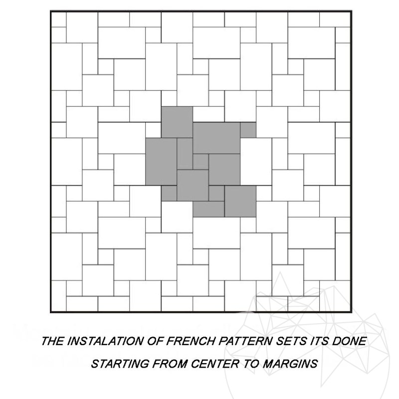 External Paving - Romano Tumbled Travertine French Pattern Set 3 cm ...