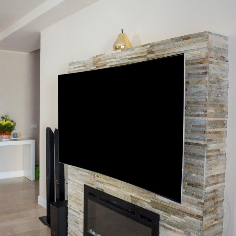 Decorative natural stone Titanium Strips Quartzite Wall Cladding Panel ...