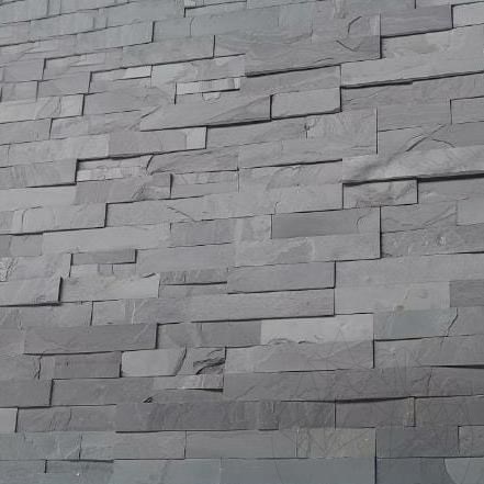 Taj Grey Slate Wall Cladding Panel 15 x 60 cm - PIATRAONLINE.com