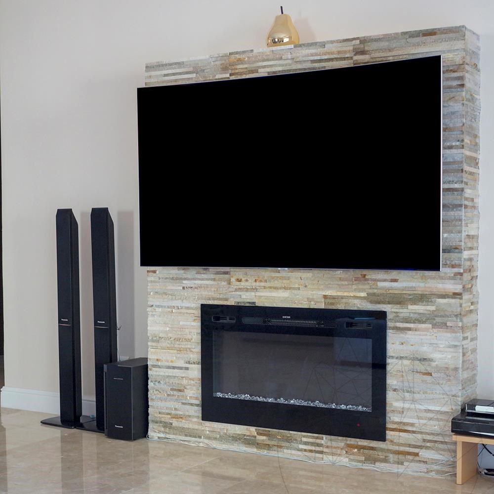 Decorative natural stone Titanium Strips Quartzite Wall Cladding Panel ...