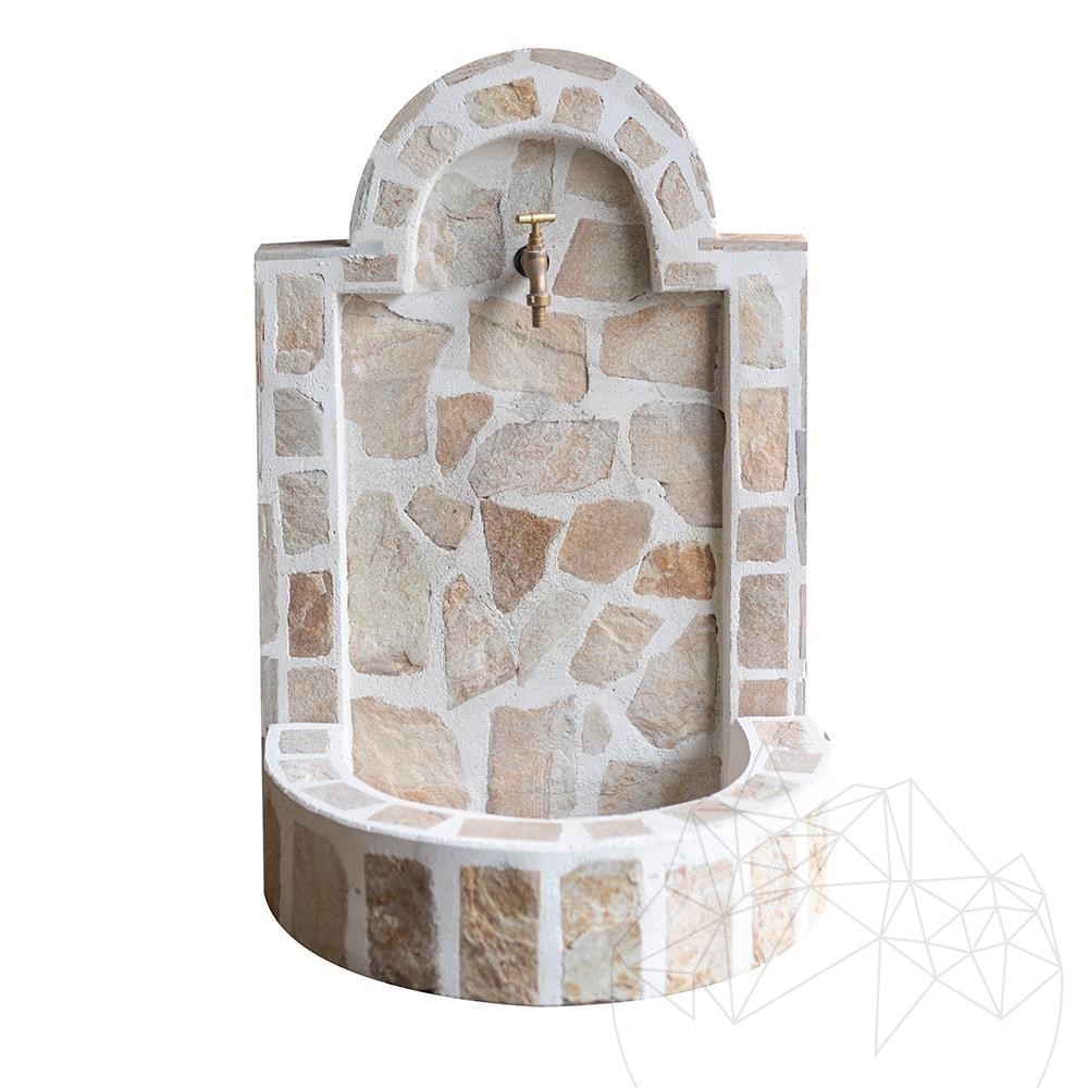 Wall Garden Fountain cladded with Rhodos Polygonal Flagstone ...